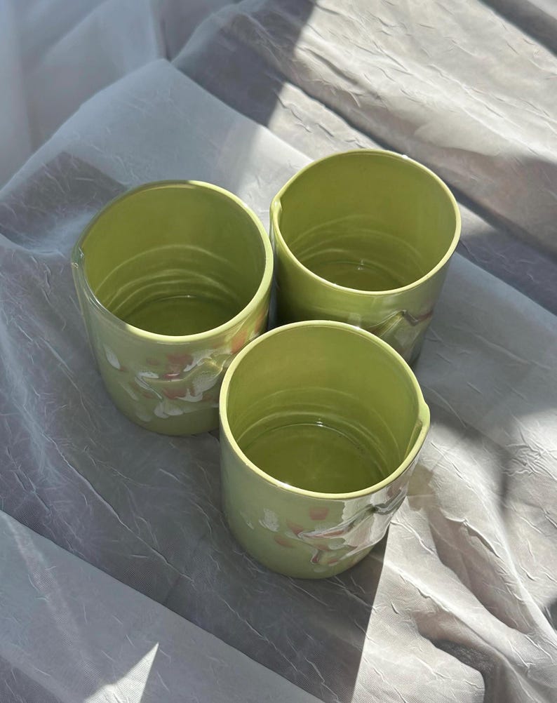 Green Ceramic Star Cup - Etsy Australia