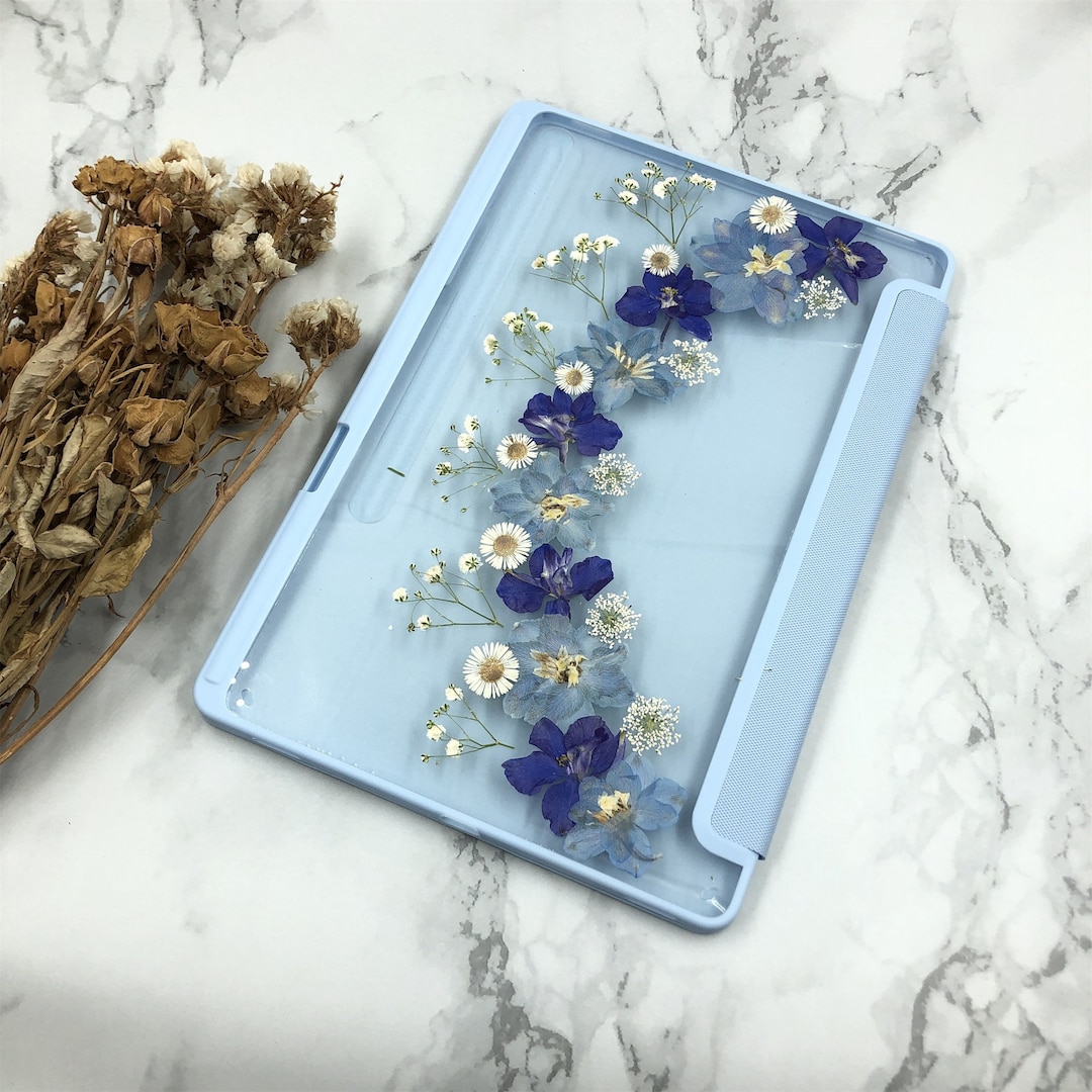 Blue Purple White Flower Bridge Flower Tab Case for Samsung Tab S10 S9 ...