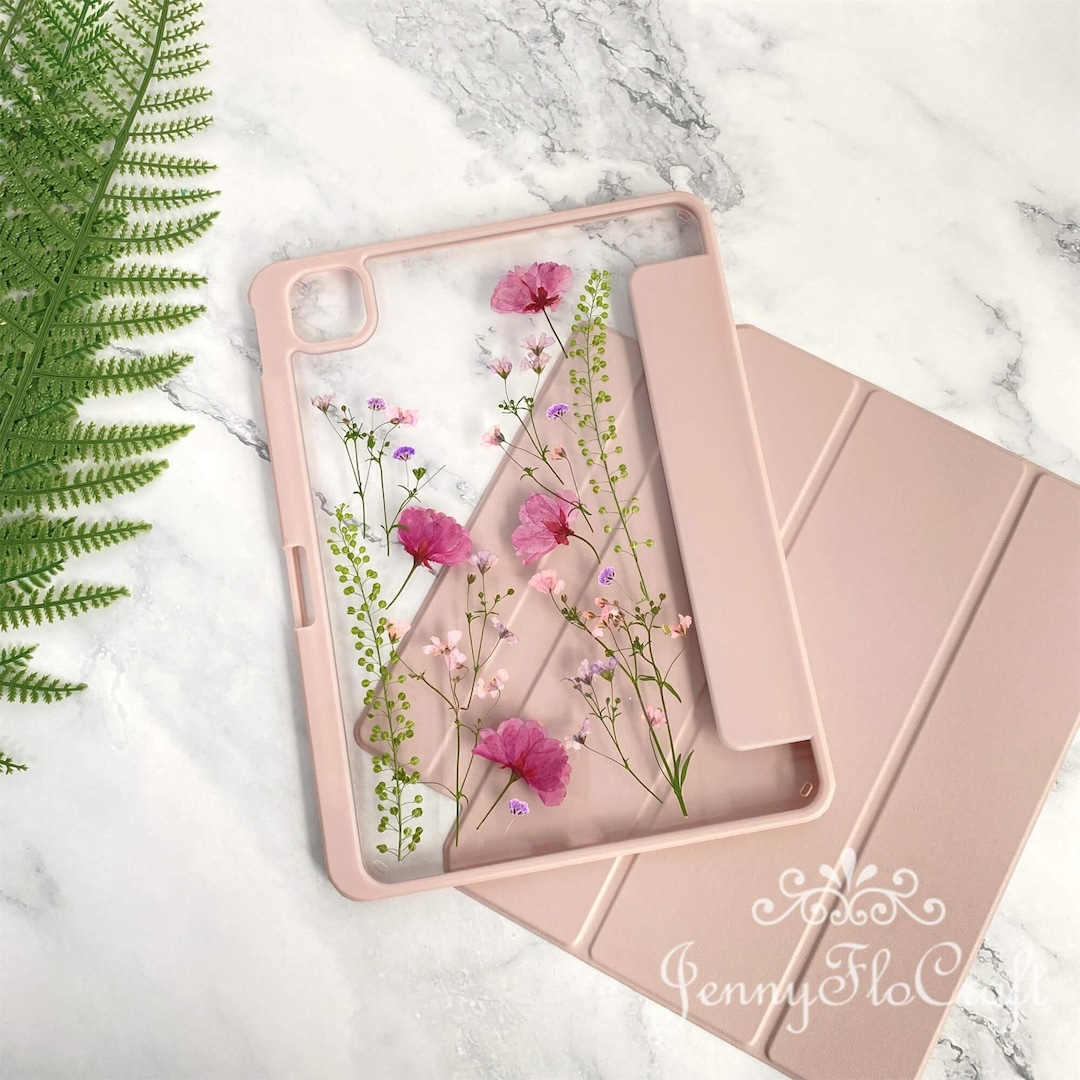 Real Pink Sakura Flower Removable iPad Case With Pen Slot for iPad Pro ...
