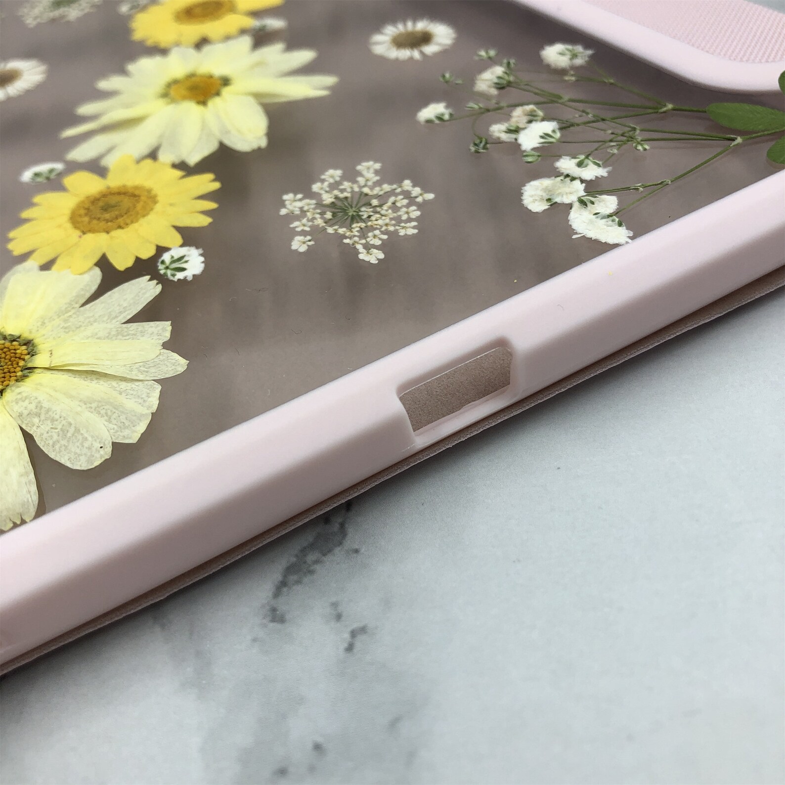 Real Dry Yellow Daisy Pressed Flower Tab Case for Samsung Tab S10 S9 ...