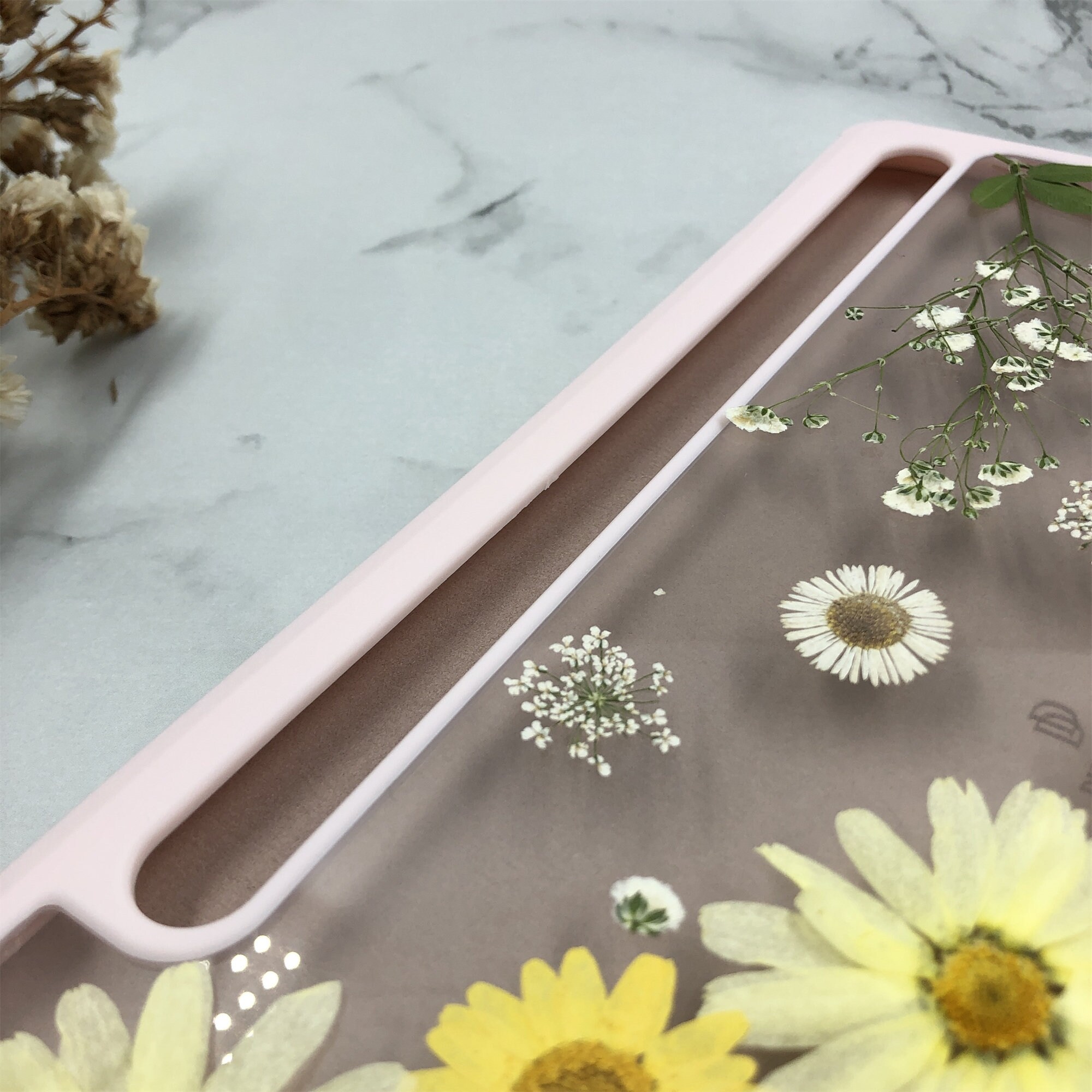 Real Dry Yellow Daisy Pressed Flower Tab Case for Samsung Tab S10 S9 ...