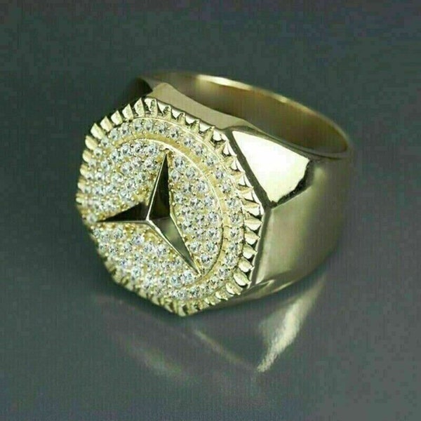 Mercedes Gold Ring - Etsy