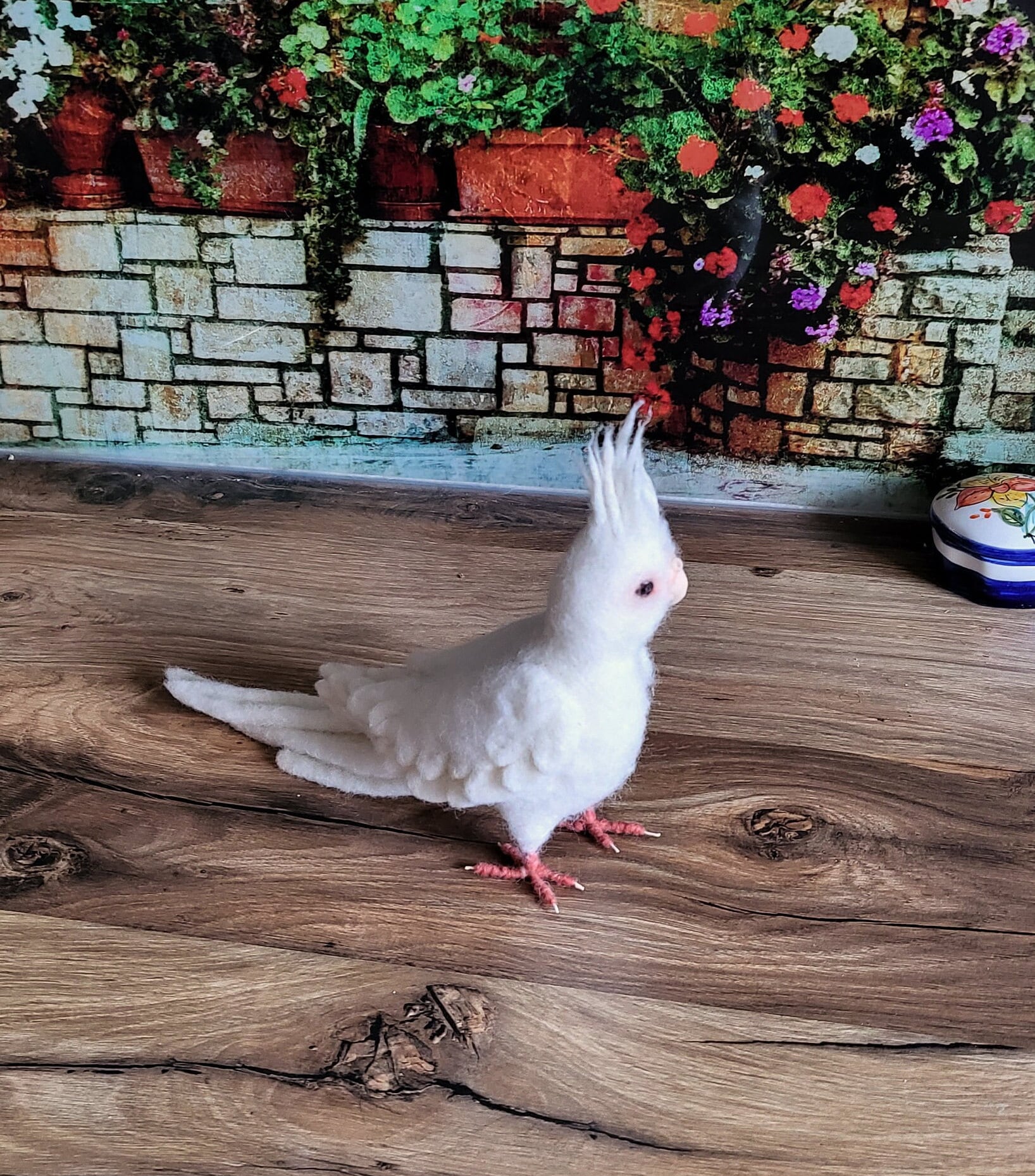 Albino Cockatiel Wool Sculpture - Etsy