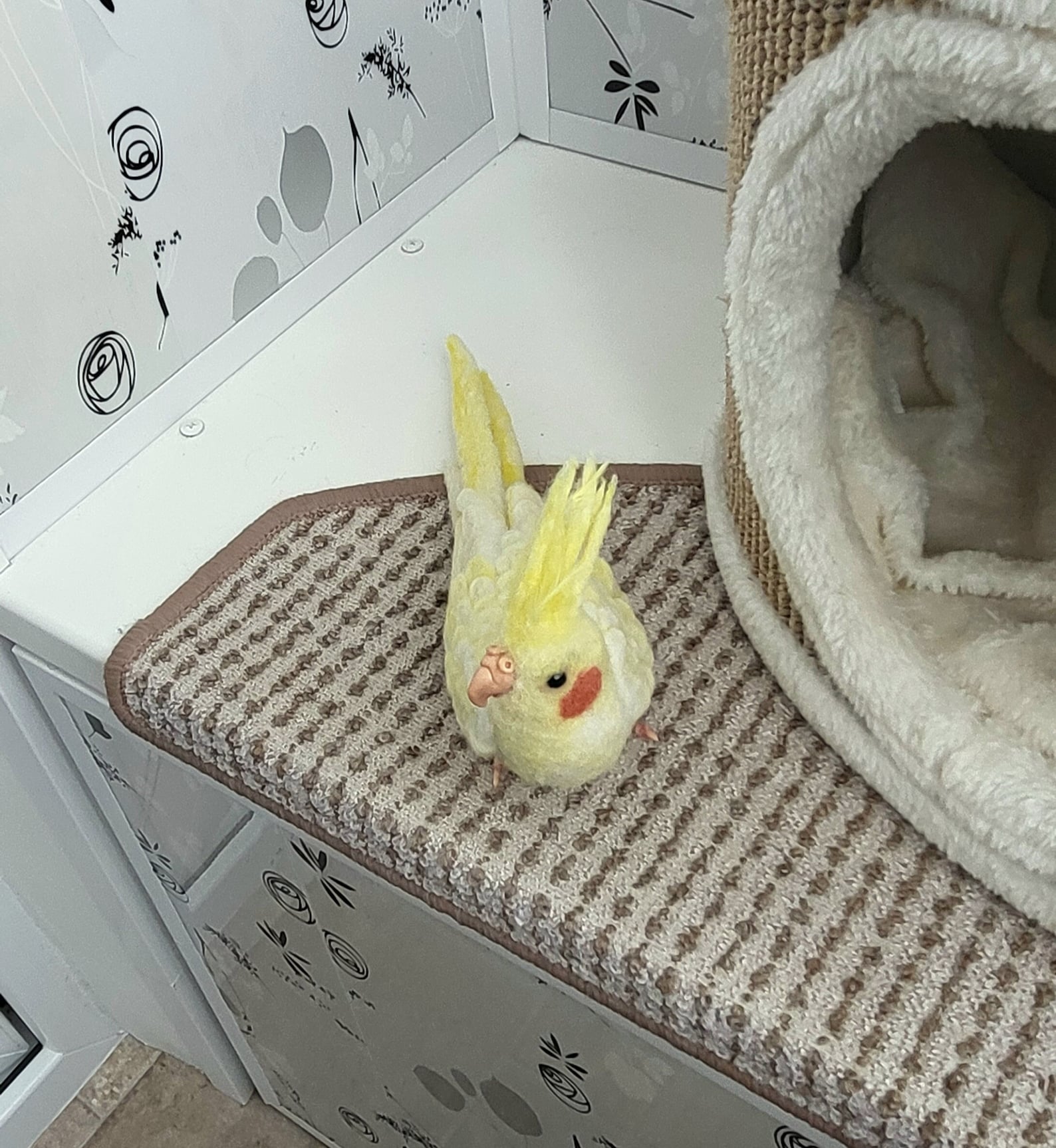 Lutino Cockatiel Wool Sculpture - Etsy