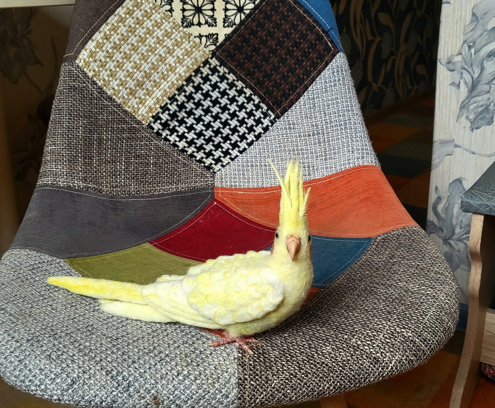 Lutino Cockatiel Wool Sculpture - Etsy
