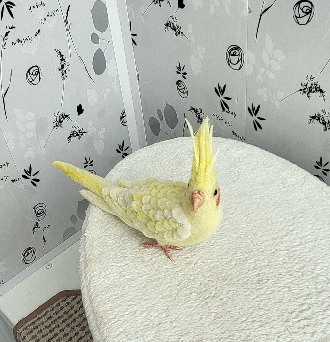Lutino Cockatiel Wool Sculpture - Etsy