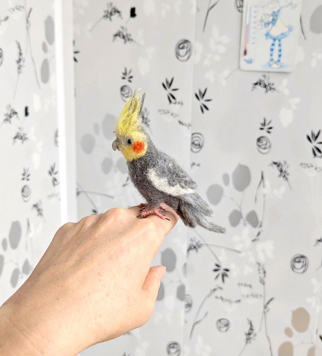 Felted Cockatiel Miniature: Custom Wool Replica Pet Memorial - Etsy