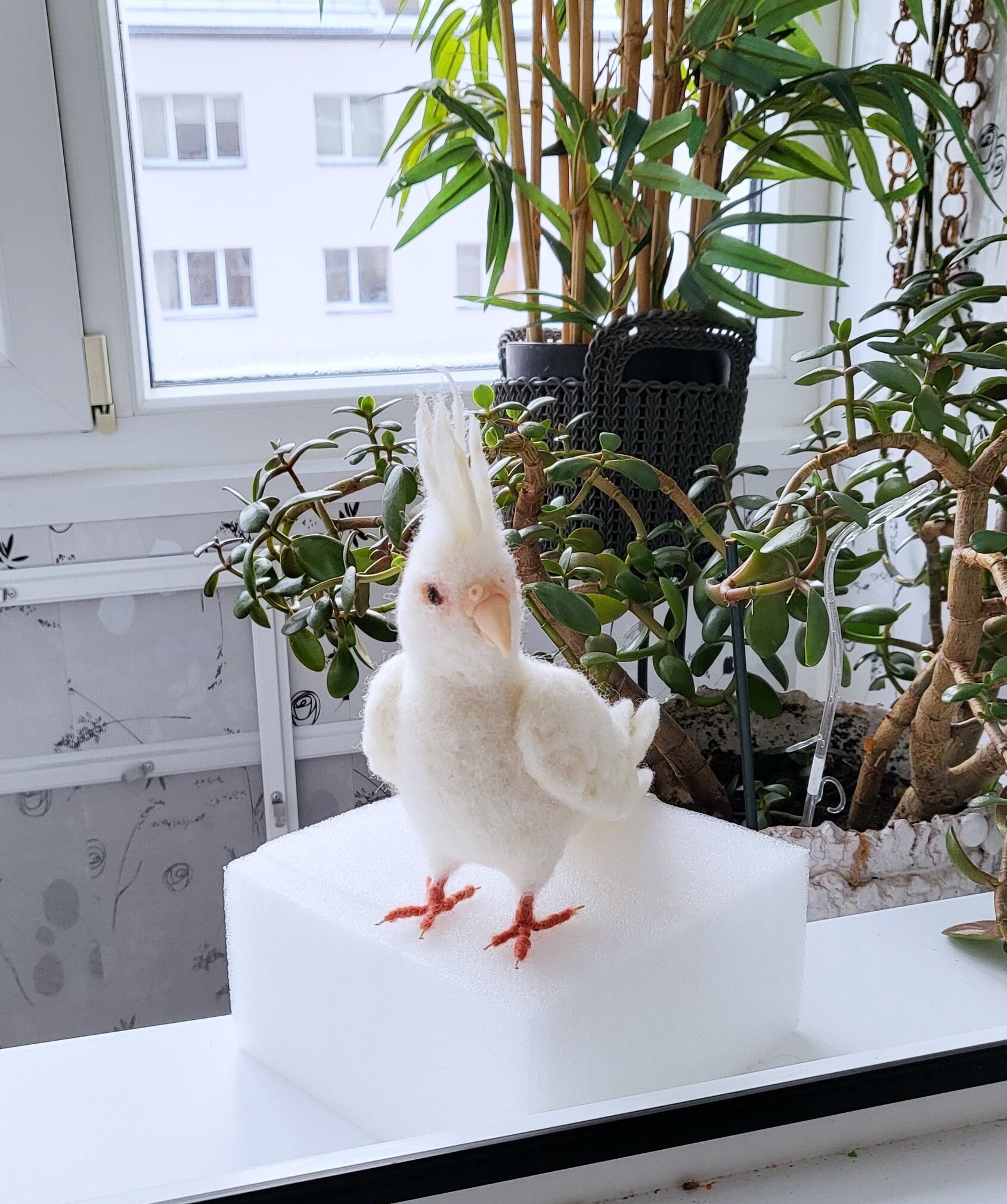 Albino Cockatiel Wool Sculpture - Etsy