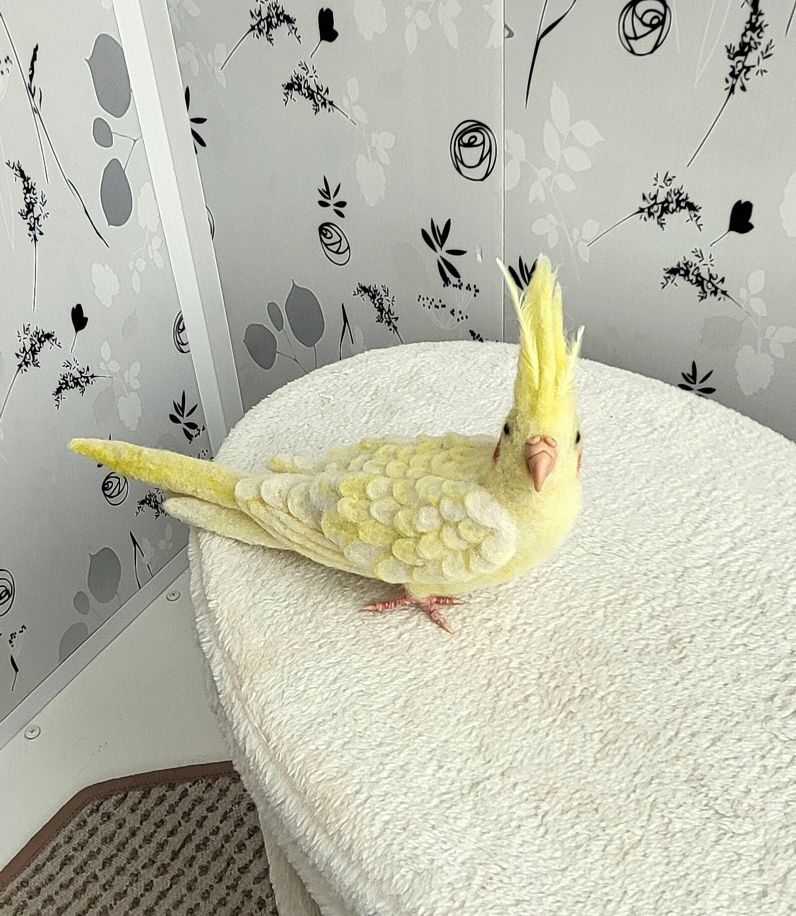 Lutino Cockatiel Wool Sculpture - Etsy