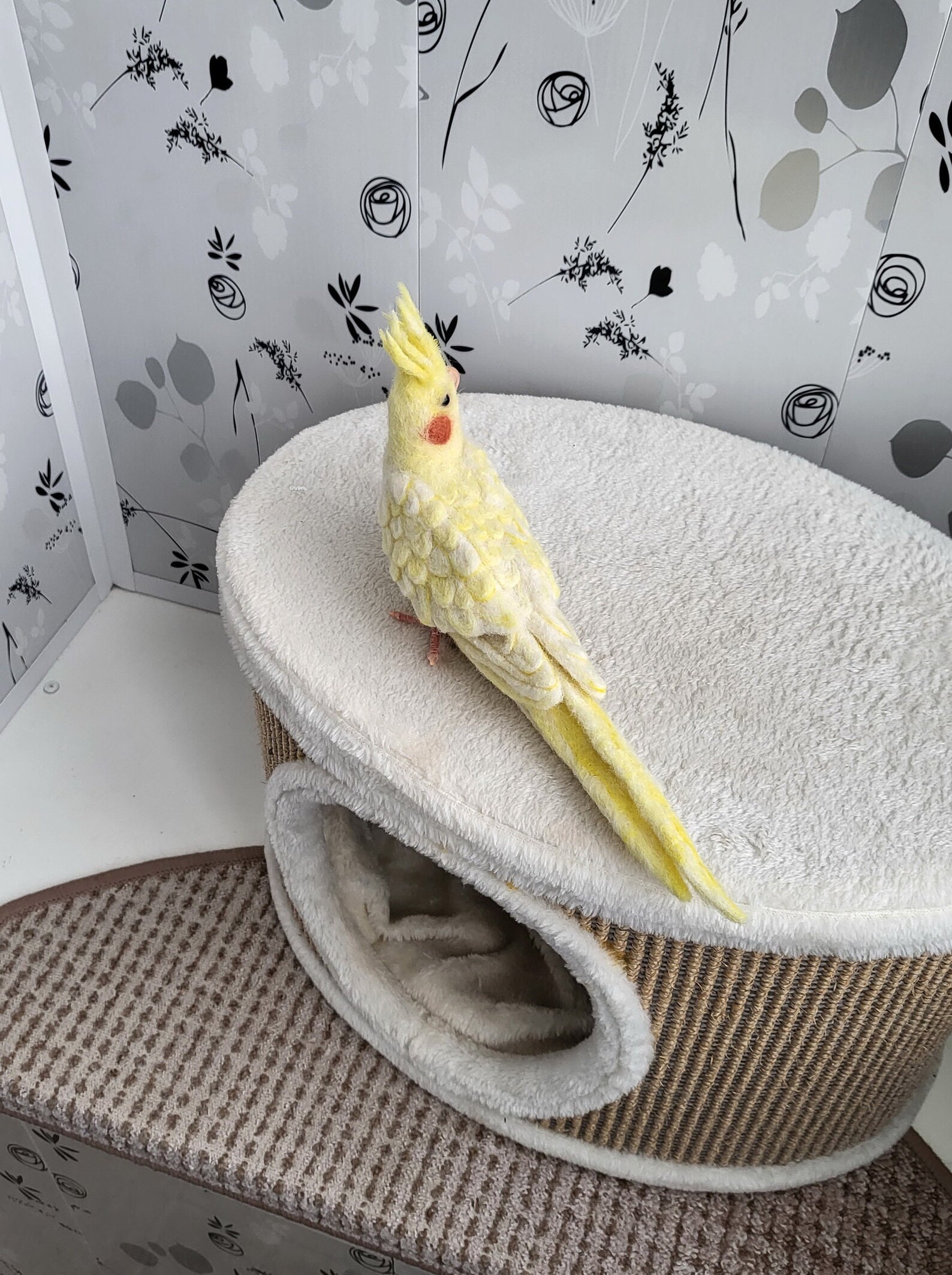 Lutino Cockatiel Wool Sculpture - Etsy