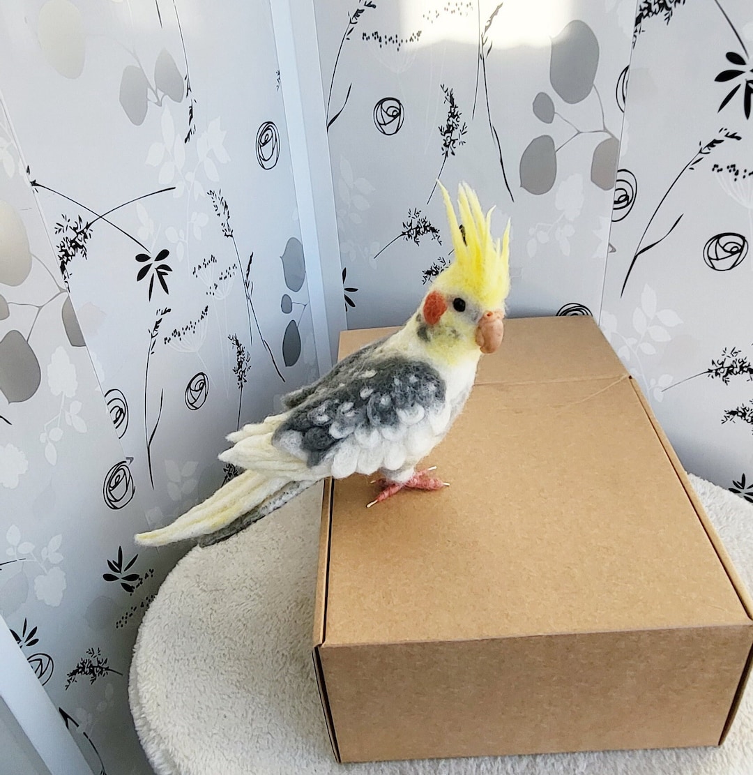 Wool Felt Cockatiel Replica: Custom Parrot Memorial Sculpture - Etsy UK
