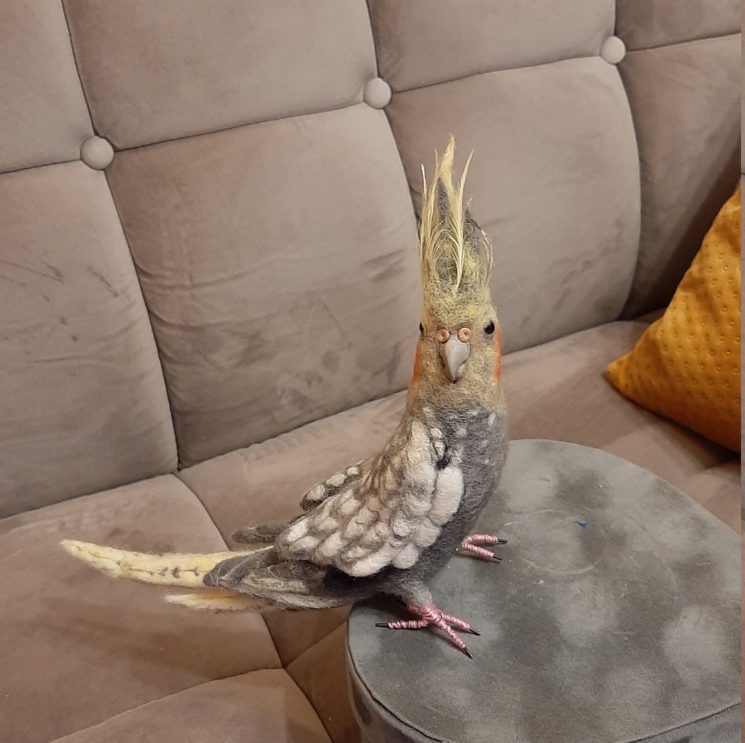 Pearl Cockatiel Toy Wool Sculpture - Etsy Australia