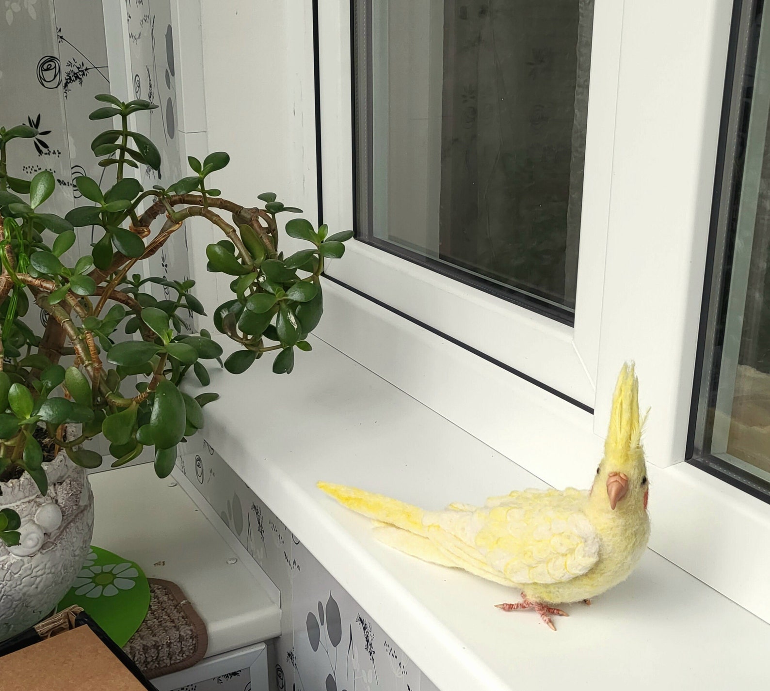Lutino Cockatiel Wool Sculpture - Etsy
