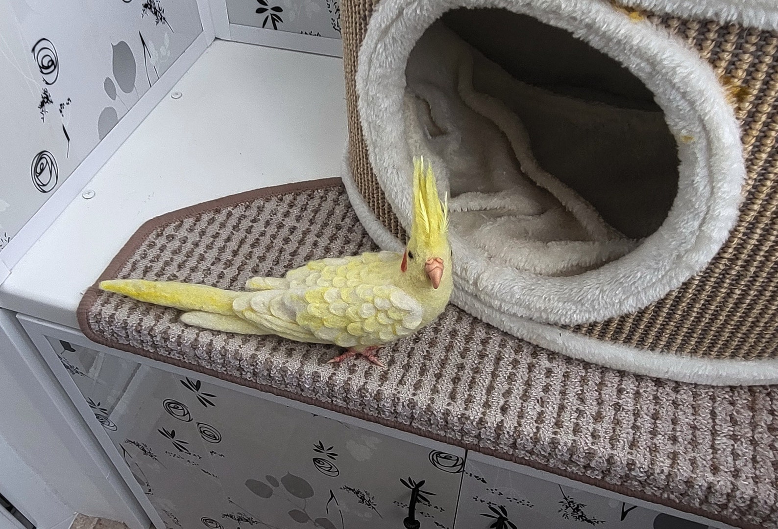 Lutino Cockatiel Wool Sculpture - Etsy