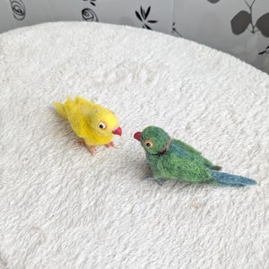 Ringneck Parrot Felted Miniature. Ringneck Replica. Rose-ringed ...