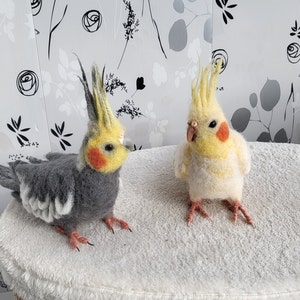 Lutino Cockatiel Wool Sculpture - Etsy