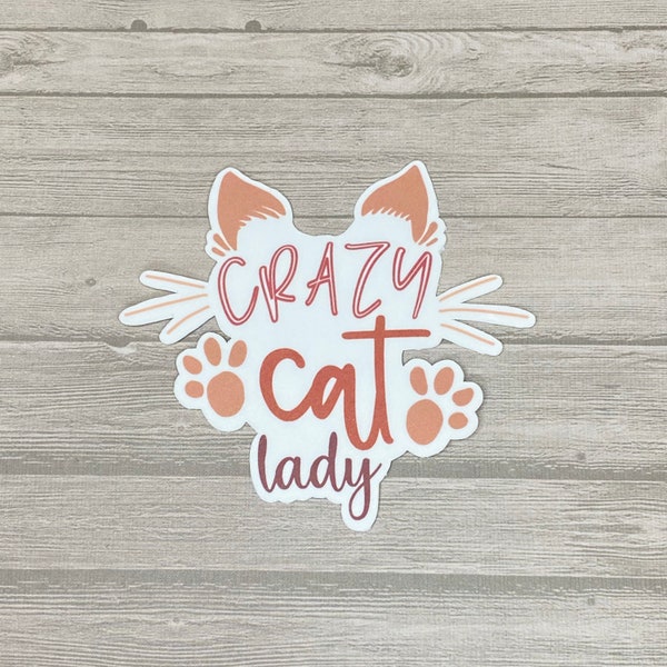 Cat Lady Sticker - Etsy