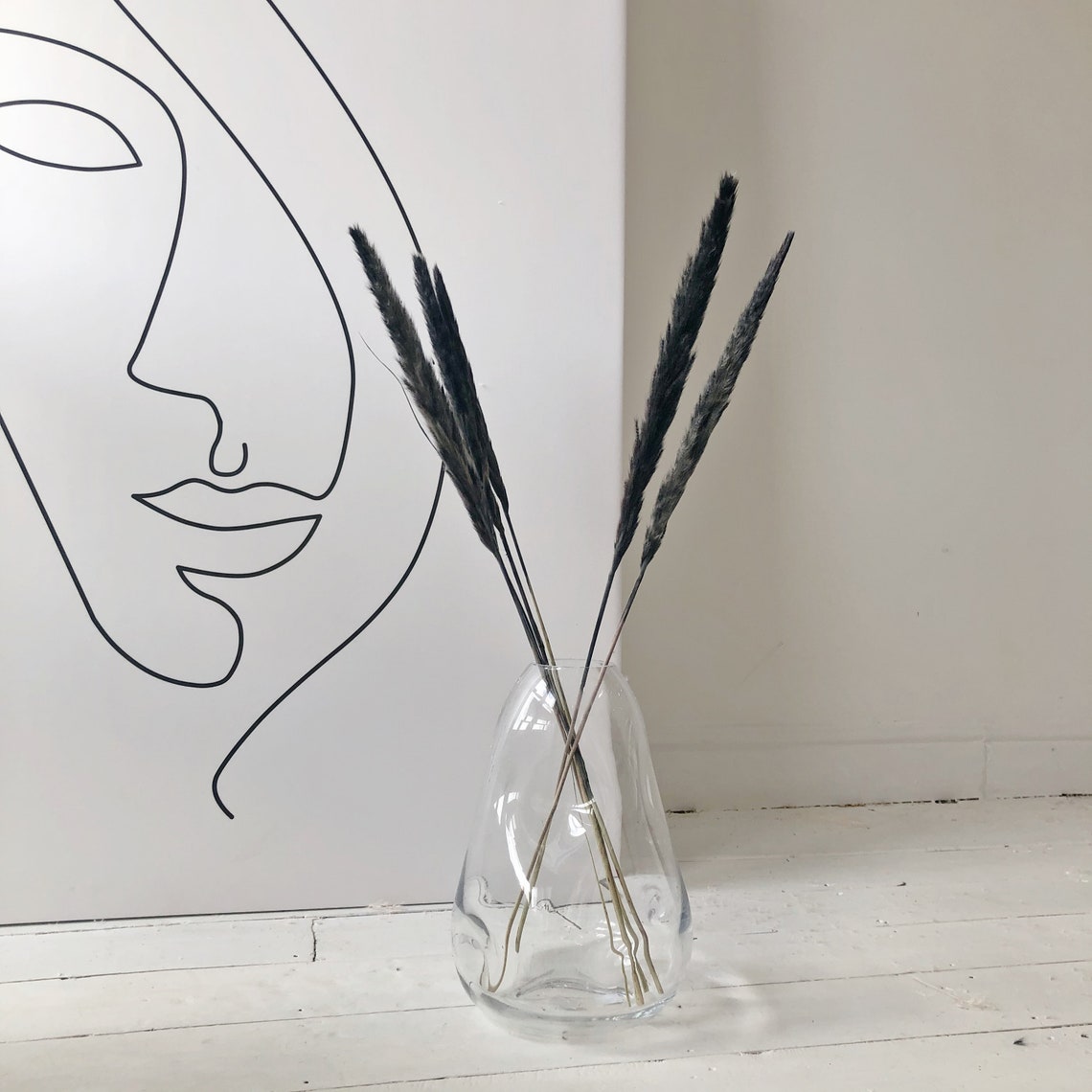 Ash Black Reed Pampas Grass for Home Decor UK Black Pampas - Etsy