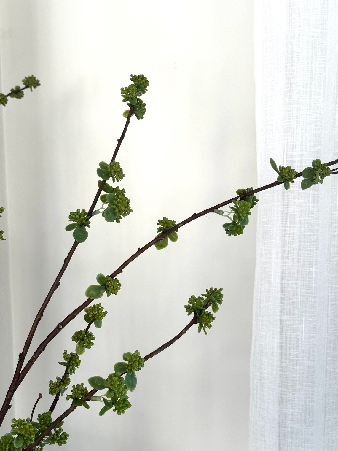130cm Tall Faux Branch, Green Budding Branch, Artificial Branch ...