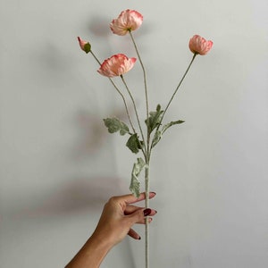 Faux Poppy Flowers, Faux Flower Arrangement, Artificial Poppies, Silk ...