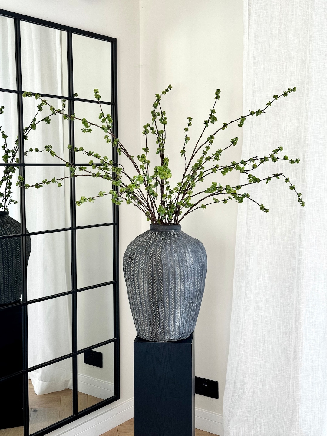 130cm Tall Faux Branch, Green Budding Branch, Artificial Branch ...