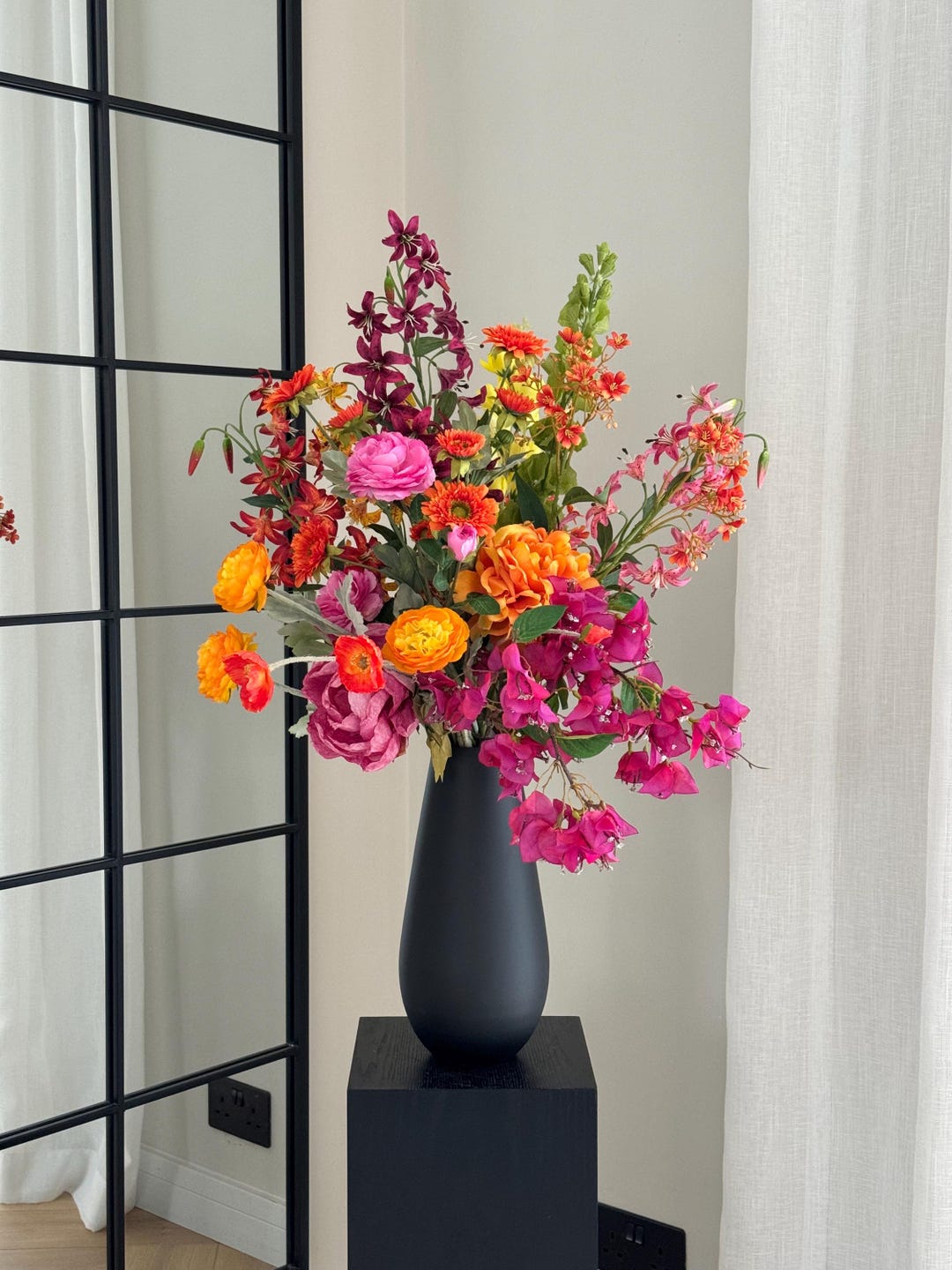 Multi-colour Faux Flower Arrangement, Artificial Flowers, Flowers and ...