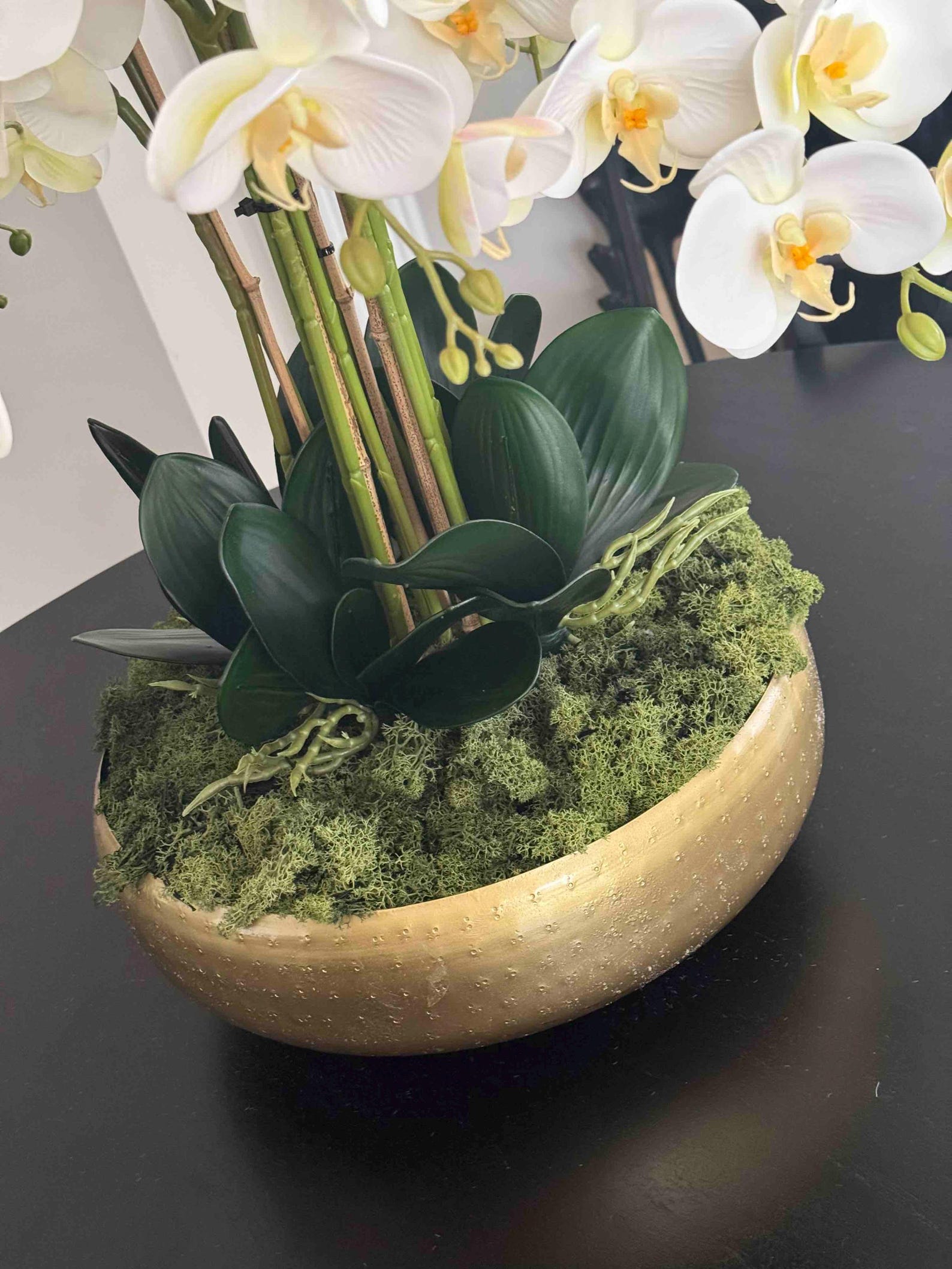 Faux Orchid Arrangement, Large Orchid Arrangement, Orchids in Pot ...