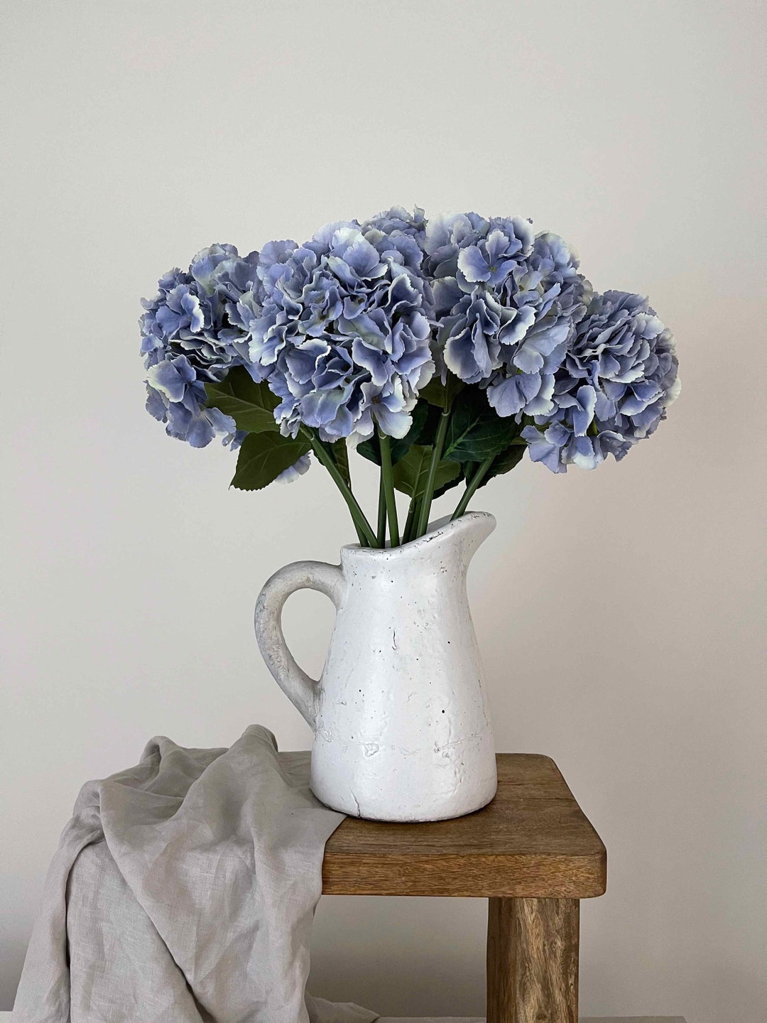Faux Blue Hydrangea, Artificial Hydrangea, Faux Flowers, Artificial ...