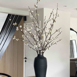 130cm Tall White Cherry Blossoms, Faux Blossoms, Artificial Blossoms ...