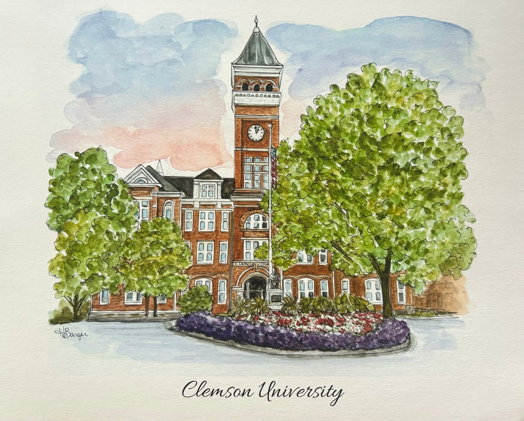 Tillman Hall, Clemson, South Carolina Giclée Art Print, South Carolina ...