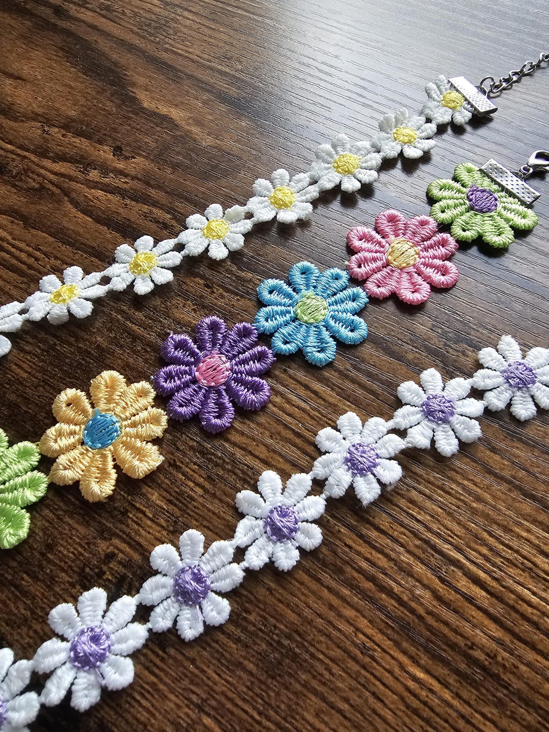 Floral Lace Choker Mix Box - Spring Flower Necklace Variety Box of 3 ...