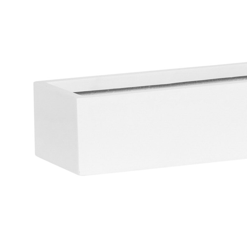 Outdoor Glossy Rectangular White Fiberstone Planter - Etsy