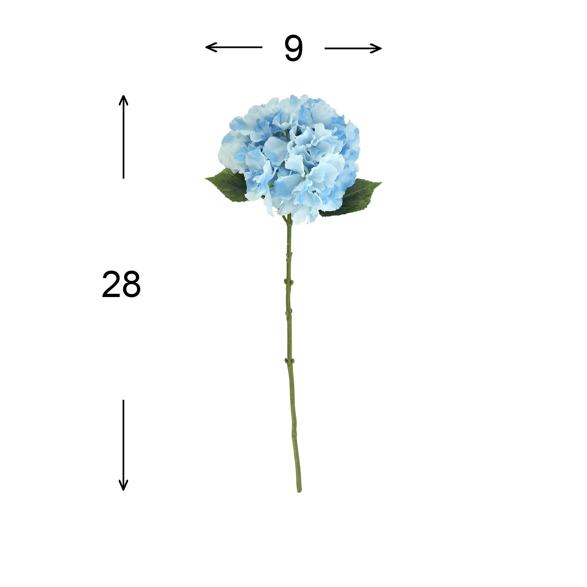 Blue Hydrangea Floral Stem (set of 3) - Etsy