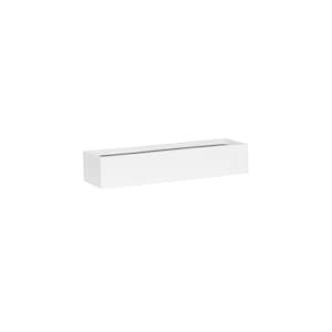 Outdoor Glossy Rectangular White Fiberstone Planter - Etsy