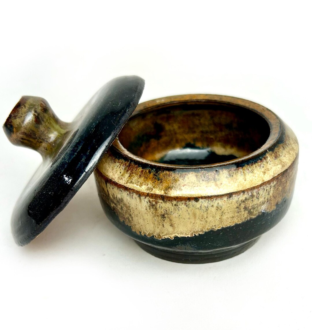 Ceramic Jar With Lid, Sugar Jar, Salt Cellar, Trinket Jar, Lidded ...