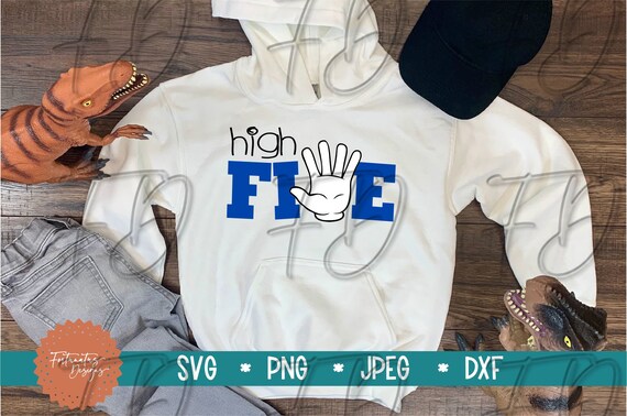 High Five Svg Vijfde verjaardag Svg Verjaardag Svg 5 jaar - Etsy België