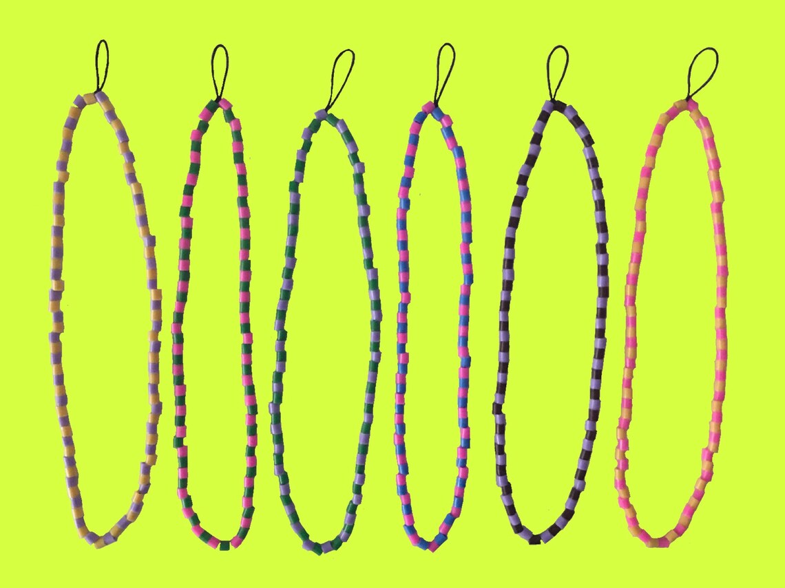 Colorful Cell Phone Chain, Colorful Smartphone Chain, Cell Phone Chain ...