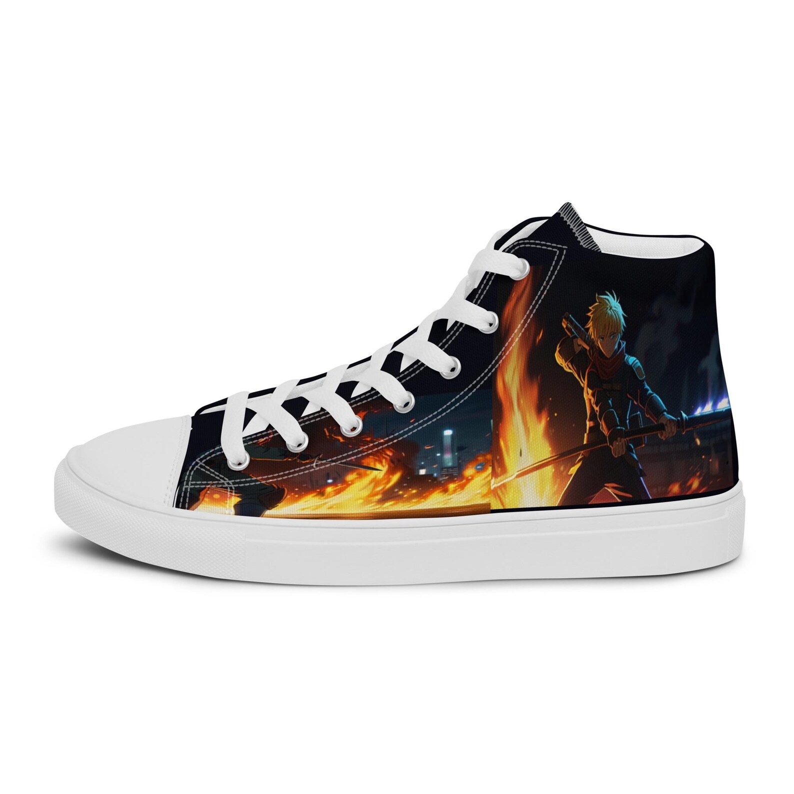 Anime High Tops | Women's Canvas Sneakers | AI Art Shoes | Unique Anime ...