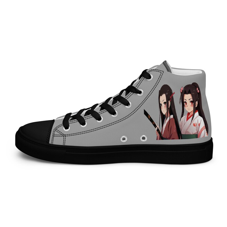 Anime High Tops | Women's Canvas Sneakers | AI Art Shoes | Unique Anime ...