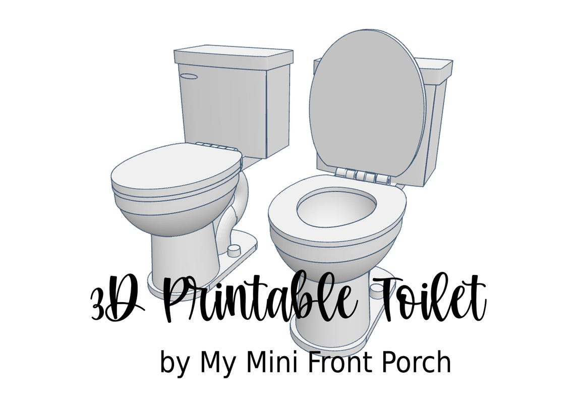 STL File, Toilet, Dollhouse Miniature, 3D Objects - Etsy