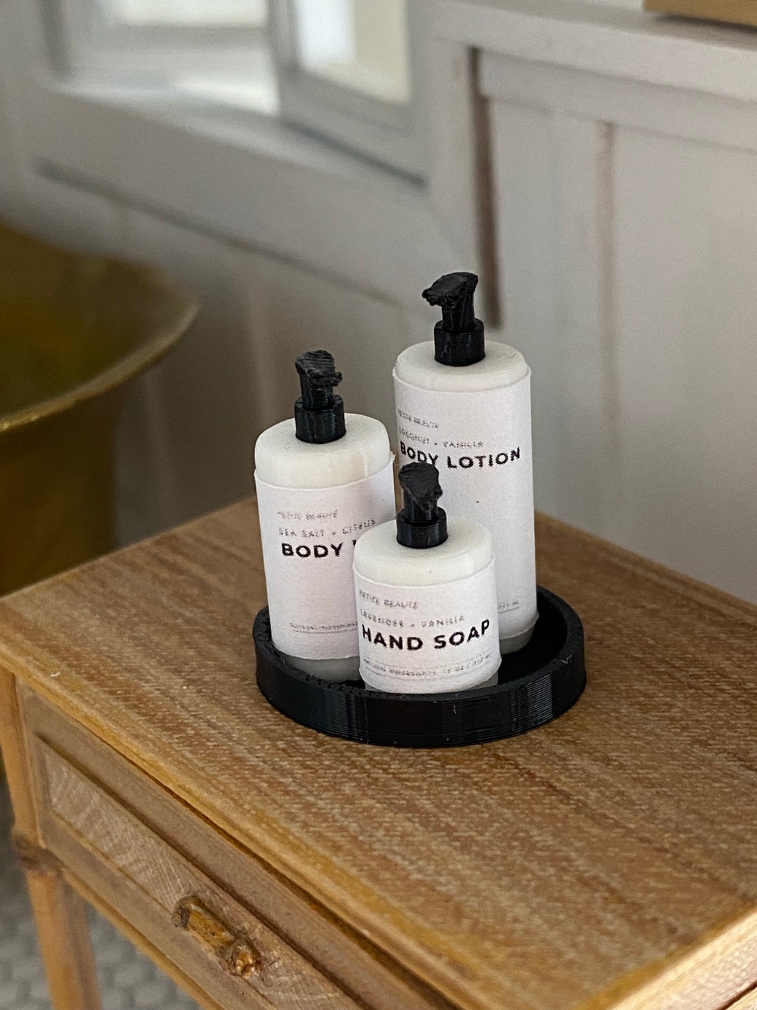 Dollhouse Miniature Soap, Lotion, and Tray - Etsy