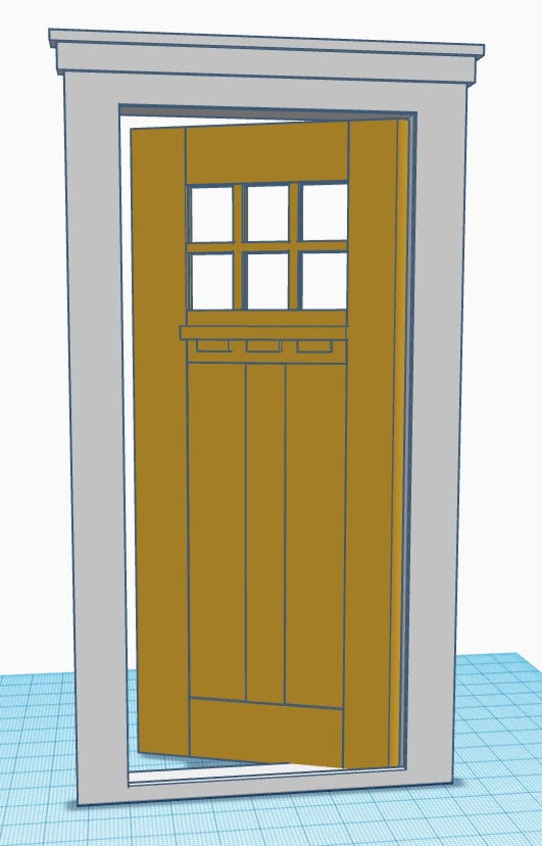STL File, Dollhouse Miniature Craftsman Door, 3D Object - Etsy