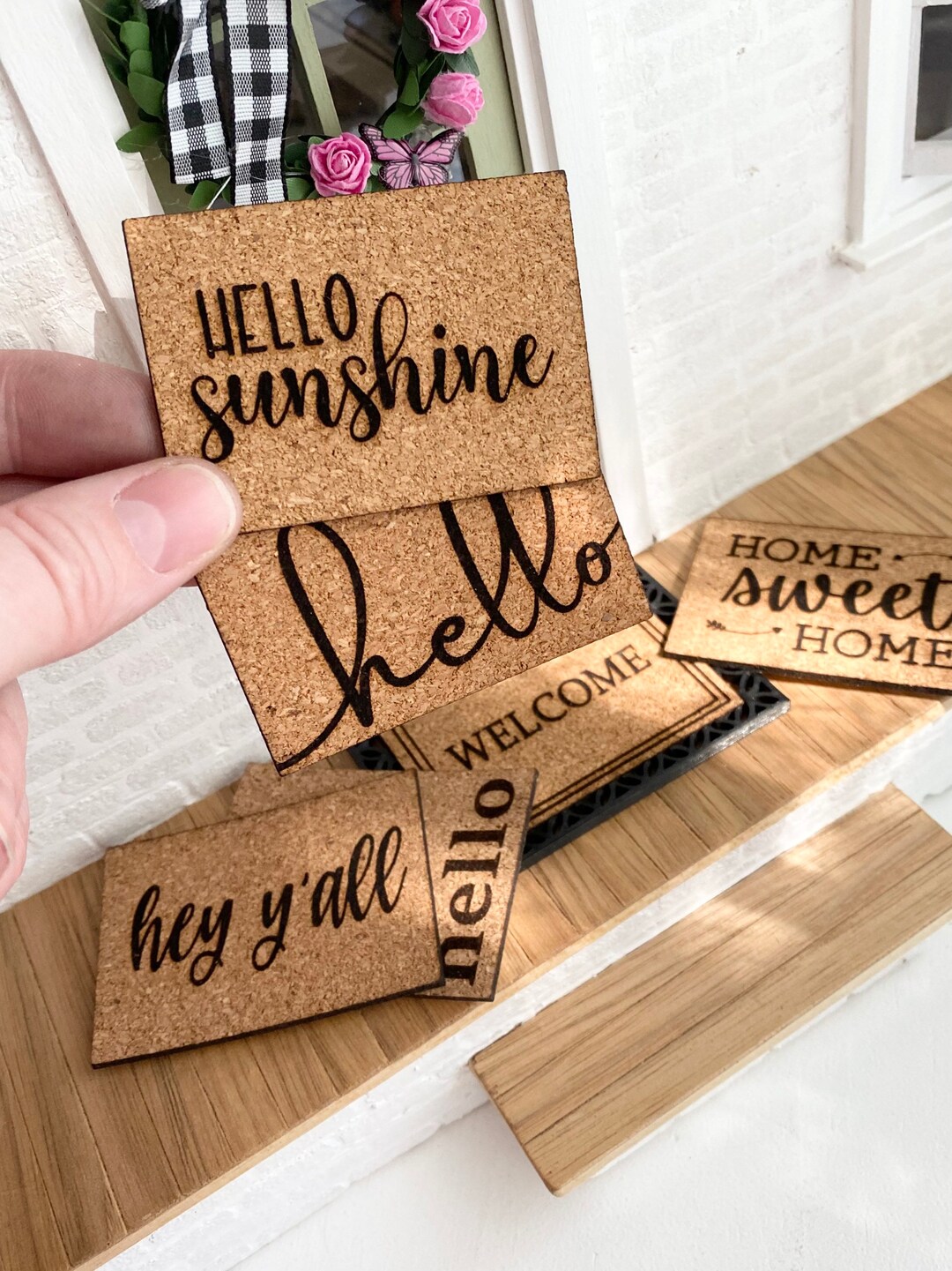 Dollhouse Miniatures Doormat Insert for Lattice Doormat - Etsy