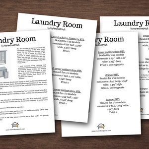 STL File, Dollhouse Miniature, Laundry Room Cabinets, 3D Objects - Etsy