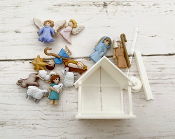 Tiny Manger Scene - Etsy