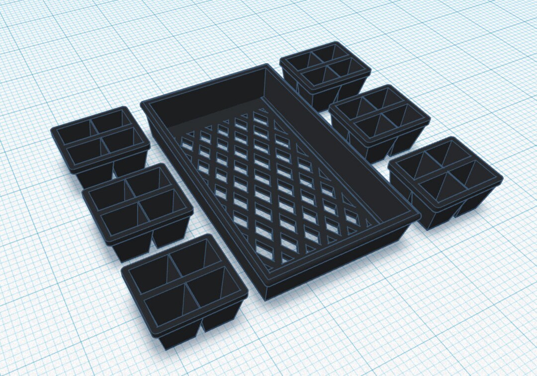 STL File, Dollhouse Miniature Seedling Tray and Cups, 3D Object - Etsy