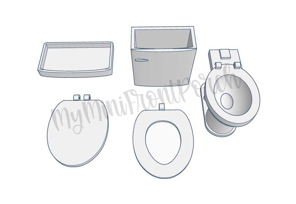STL File, Toilet, Dollhouse Miniature, 3D Objects - Etsy