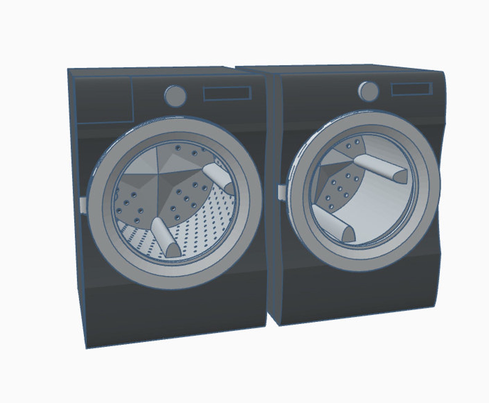 STL File, Dollhouse Miniature Washer Dryer Set, 3D Object - Etsy