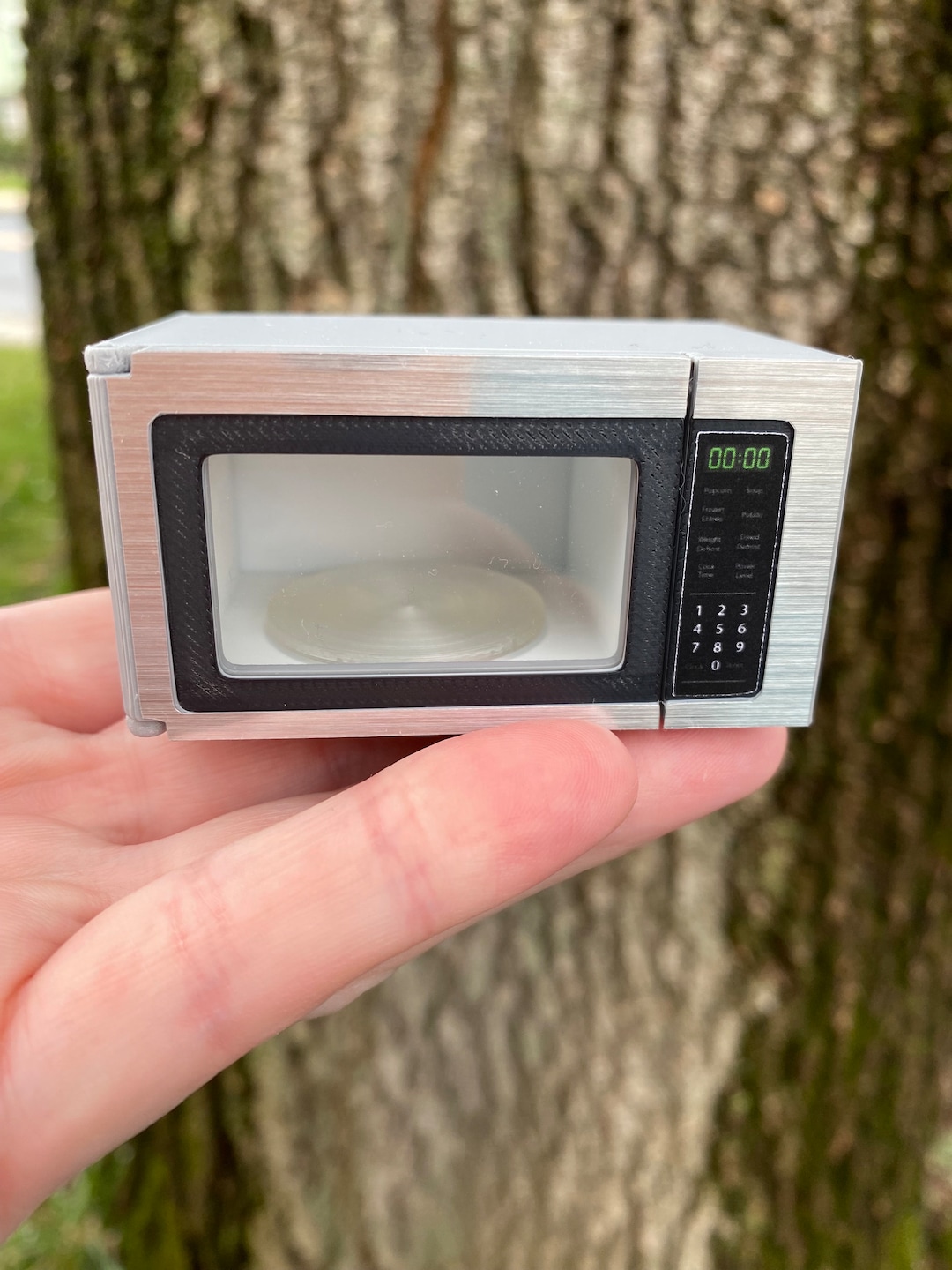 Dollhouse Miniature Microwave, "stainless Steel, 1/12 Scale - Etsy