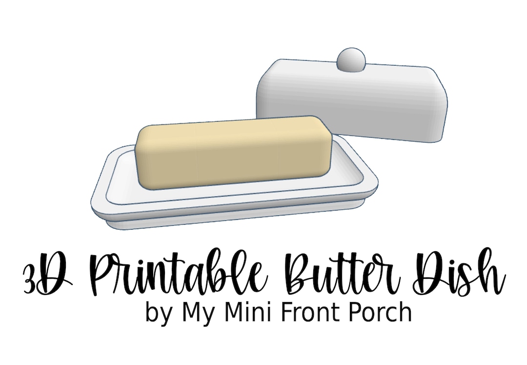STL File, Dollhouse Miniature Butter Dish, 3D Object - Etsy